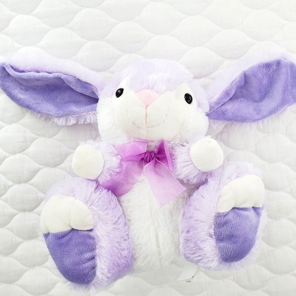 Unknown | Toys | Purple Rabbitbunny Plush With Bow Purplewhite 1212 ...